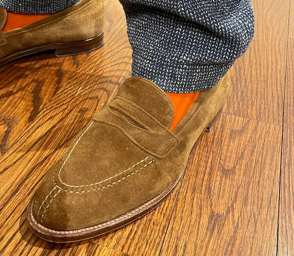 Edition Natural Brown Suede Moccasin Shoes, Handmade Formal Wear Shoes ...